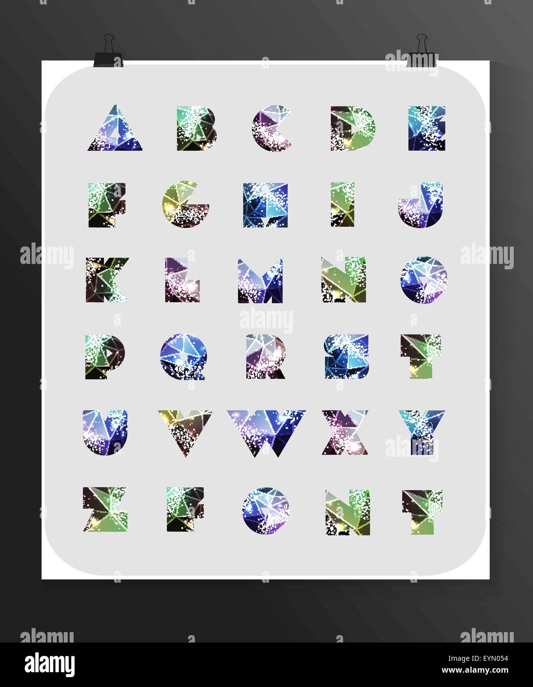 Abstract polygonal letter in Cosmic style Stock Vector Image & Art - Alamy