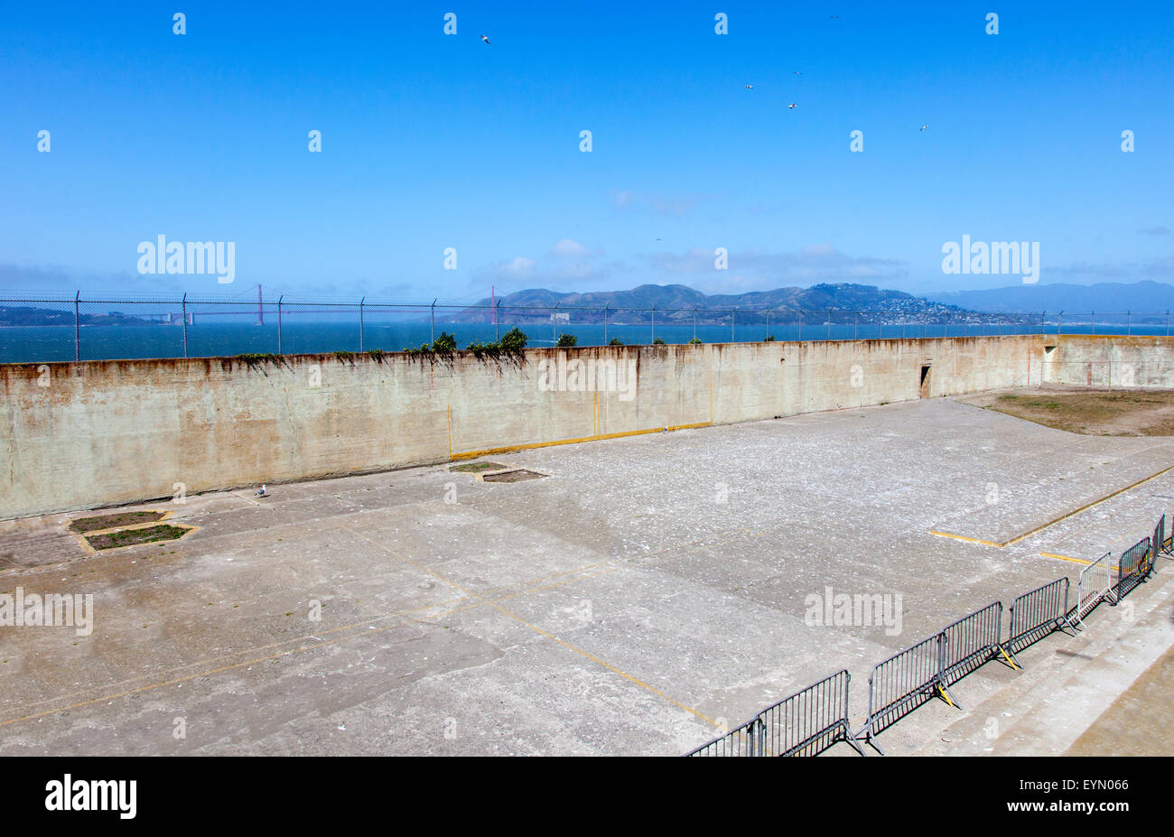 The Recreation Yard in Alcatraz, San Francisco, USA Stock Photo - Alamy