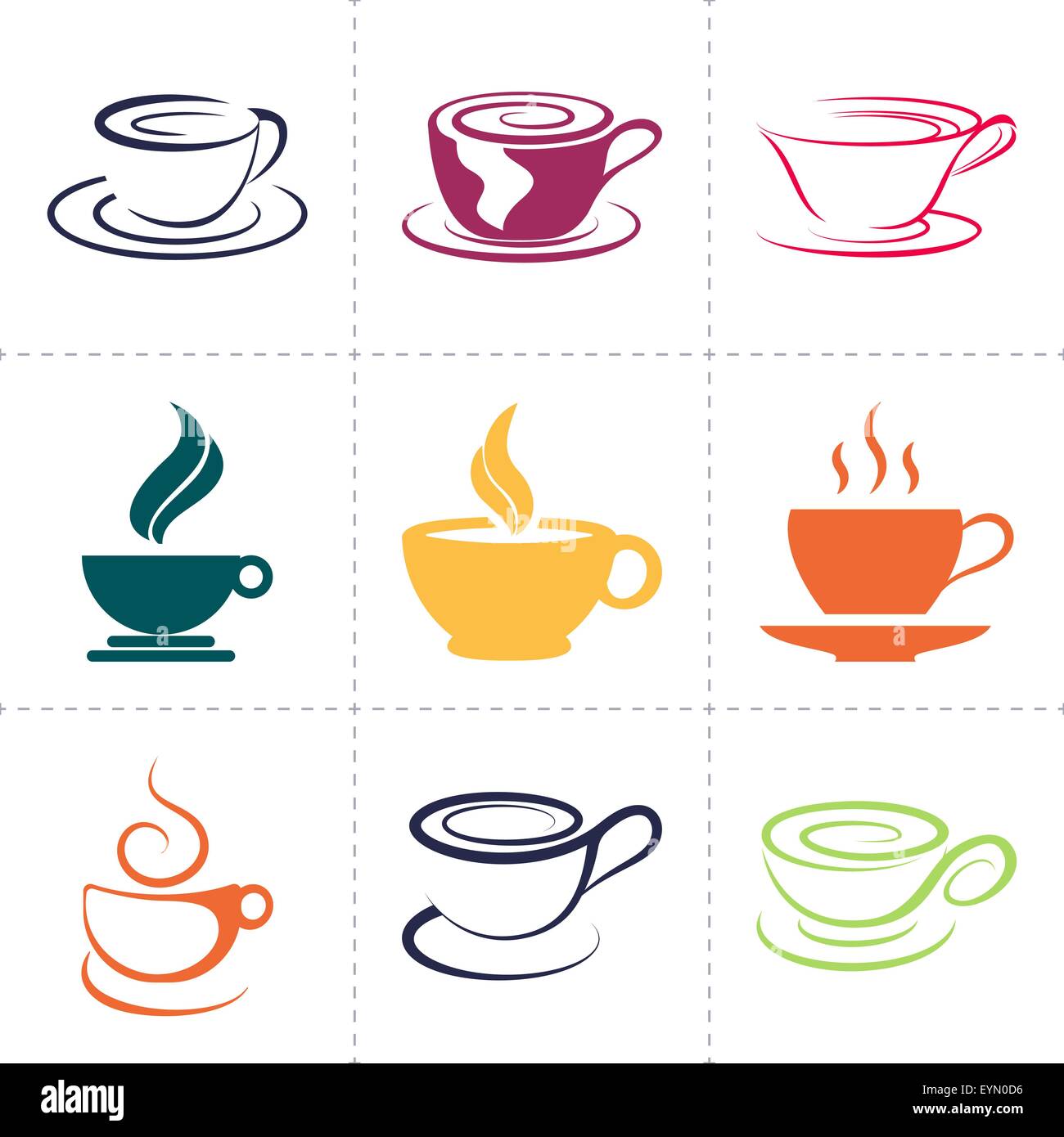 Coffee icons set, also as emblem, such a logo Stock Vector Image & Art ...