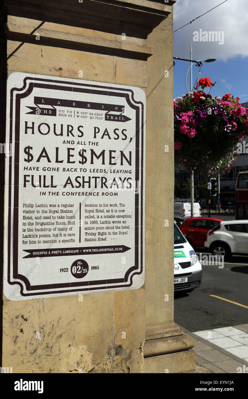 Sign for the Larkin Train outside of Paragon Transport Interchange in ...