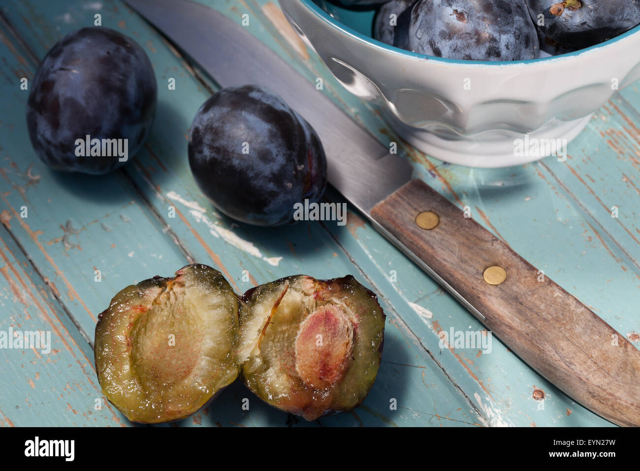 Fresh Summer plum fruits Stock Photo - Alamy