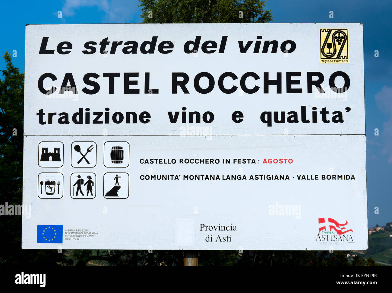 Monferrato, Piedmont, Italy, map panorama of vineyards of Piedmont ...