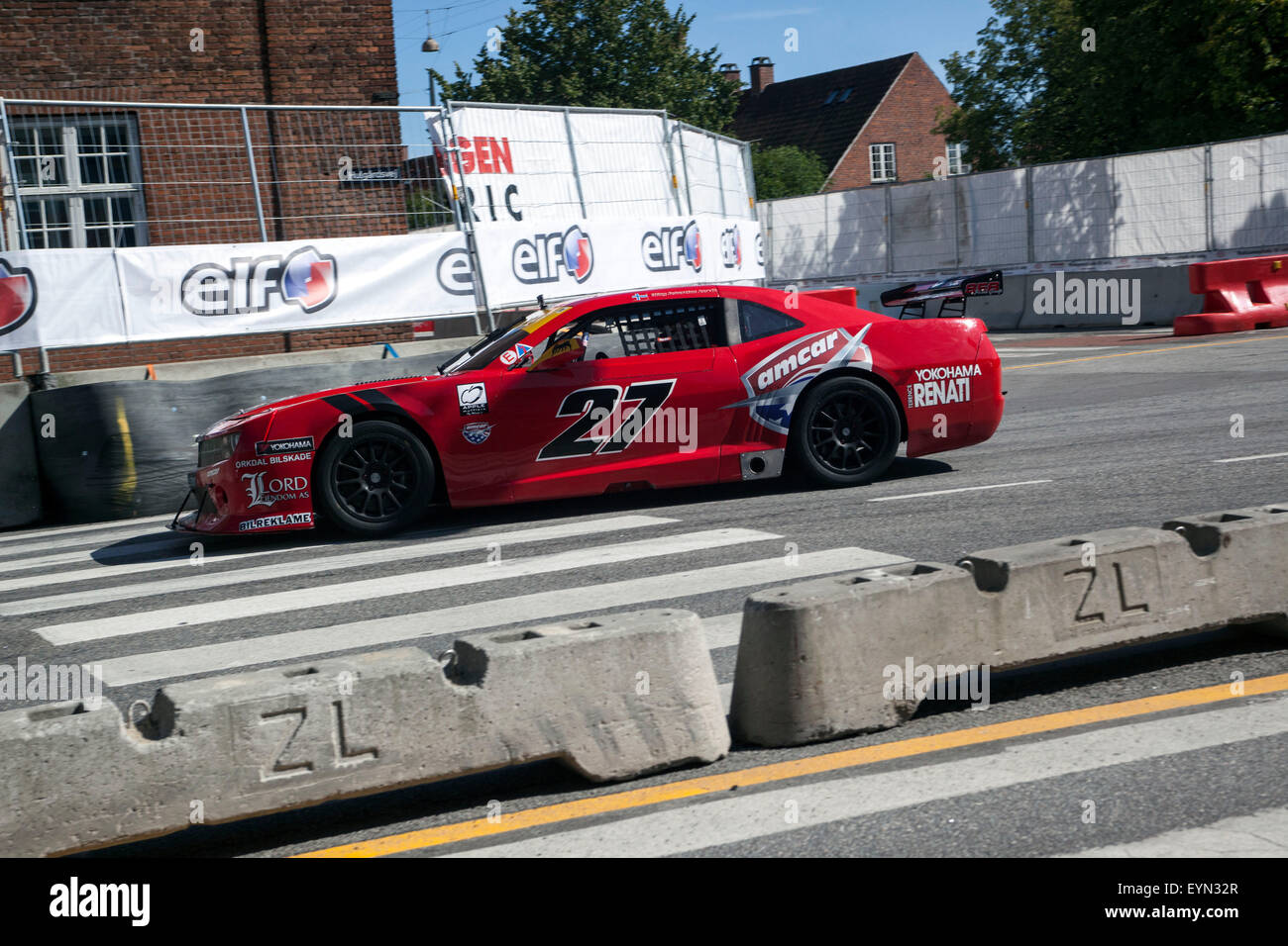 Copenhagen, Denmark, August 1st, 2015. Driver Martin Jensen race in his ...