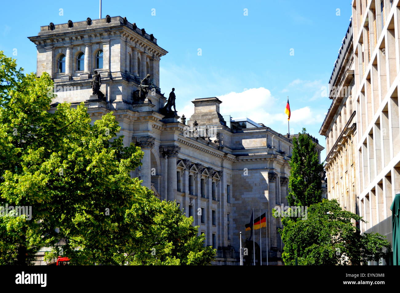 Reichstag Building, Street View from back Stock Photo, Royalty Free ...