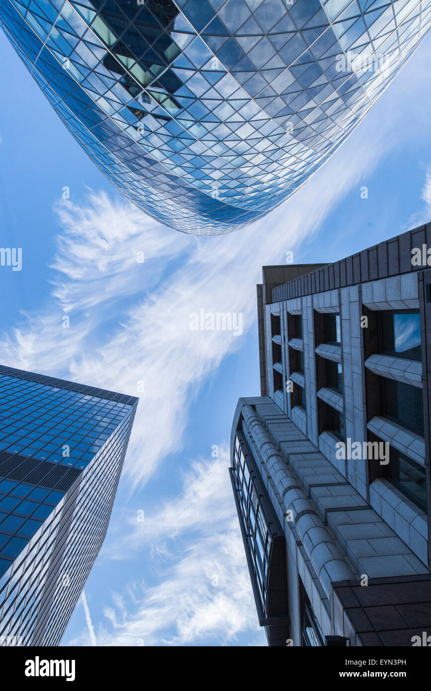The Gherkin at 30 St Mary Axe, City of London Stock Photo - Alamy