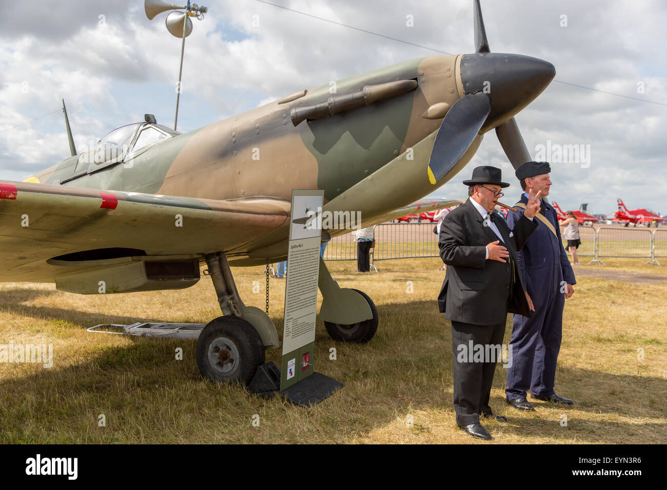 Two Actors playing Winston Churchill and RAF ground crew at The Royal ...