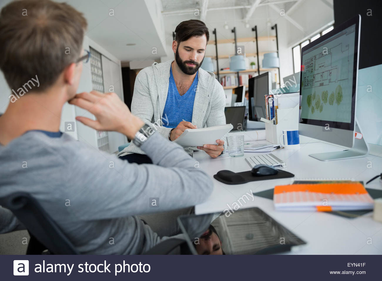 Architects working at computer in office Stock Photo - Alamy