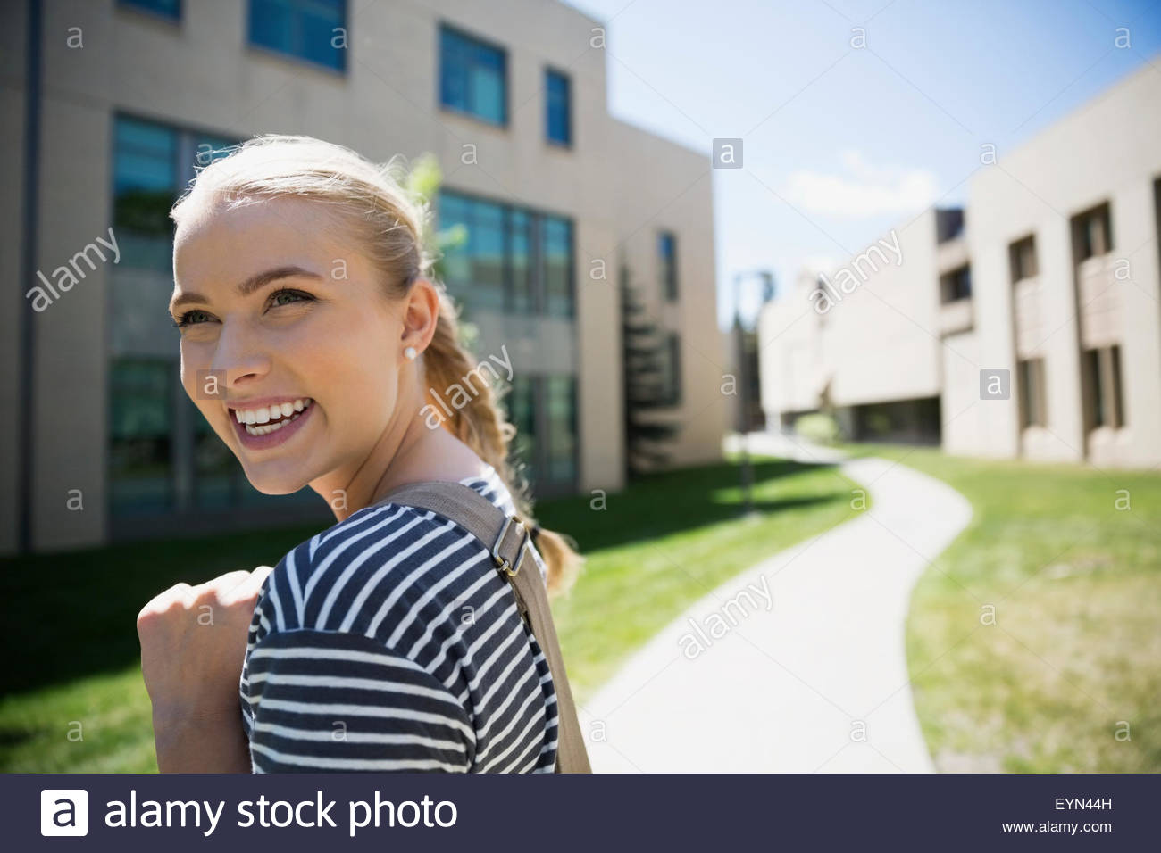Blonde university student hi-res stock photography and images - Alamy
