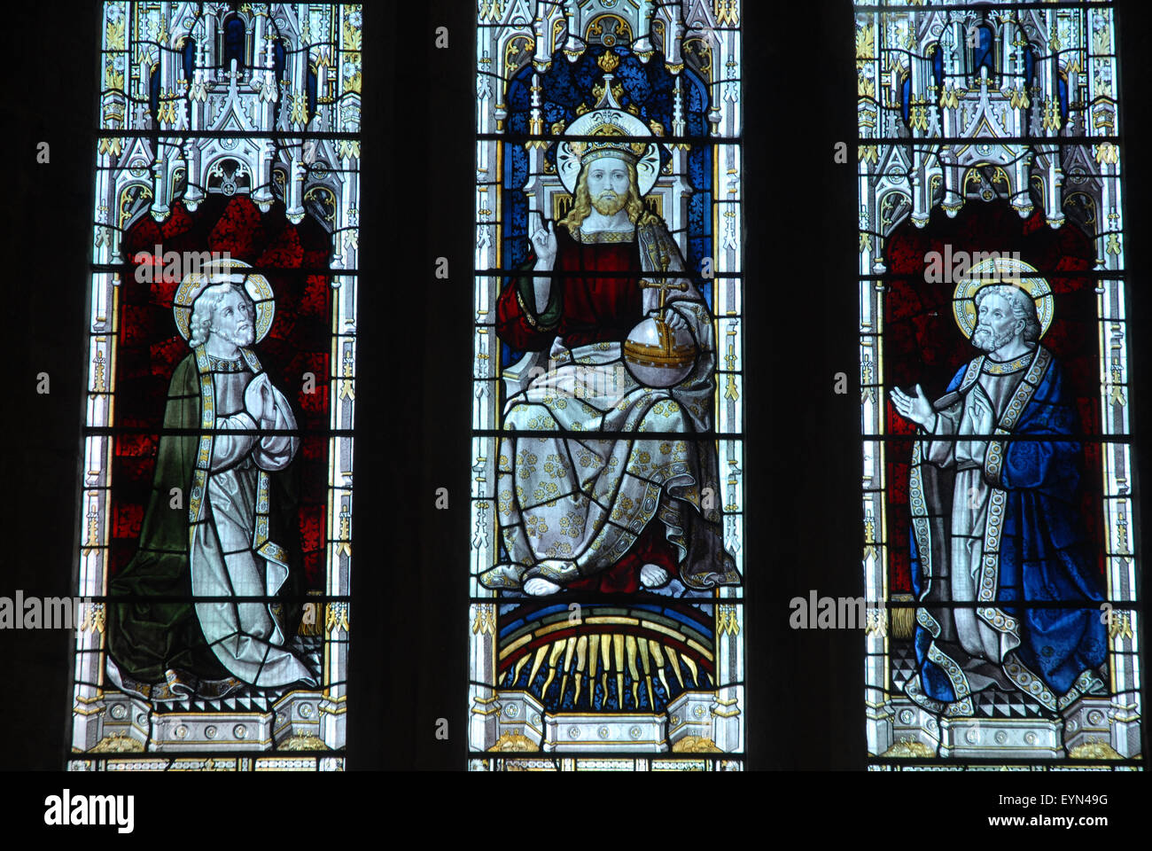 Stained glass window in the Church of St Andrew's, Yetminster, Dorset ...