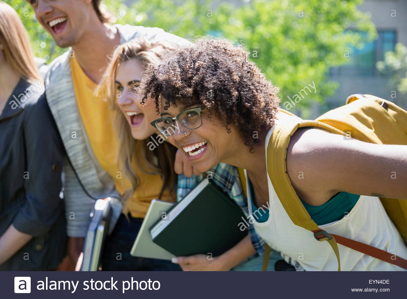University laughing hi-res stock photography and images - Alamy