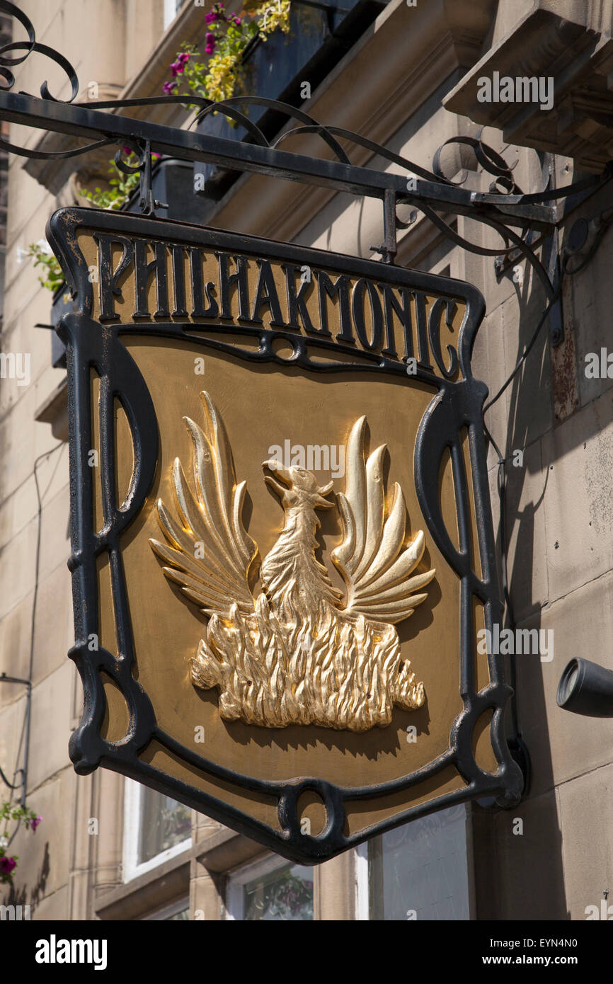 Philharmonic Pub Sign, Liverpool, England, UK Stock Photo - Alamy