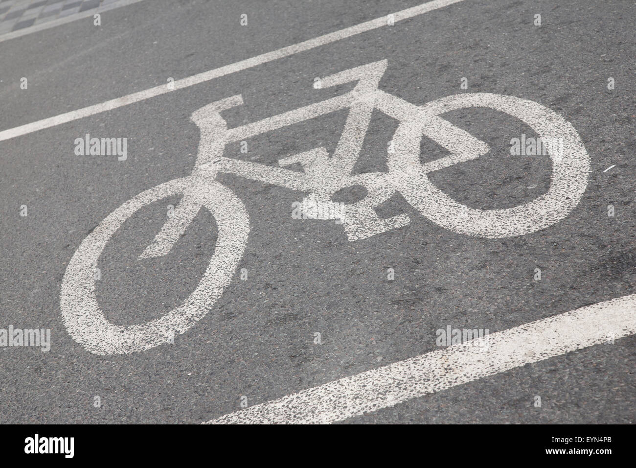 Bike Sign in Urban Setting Stock Photo - Alamy