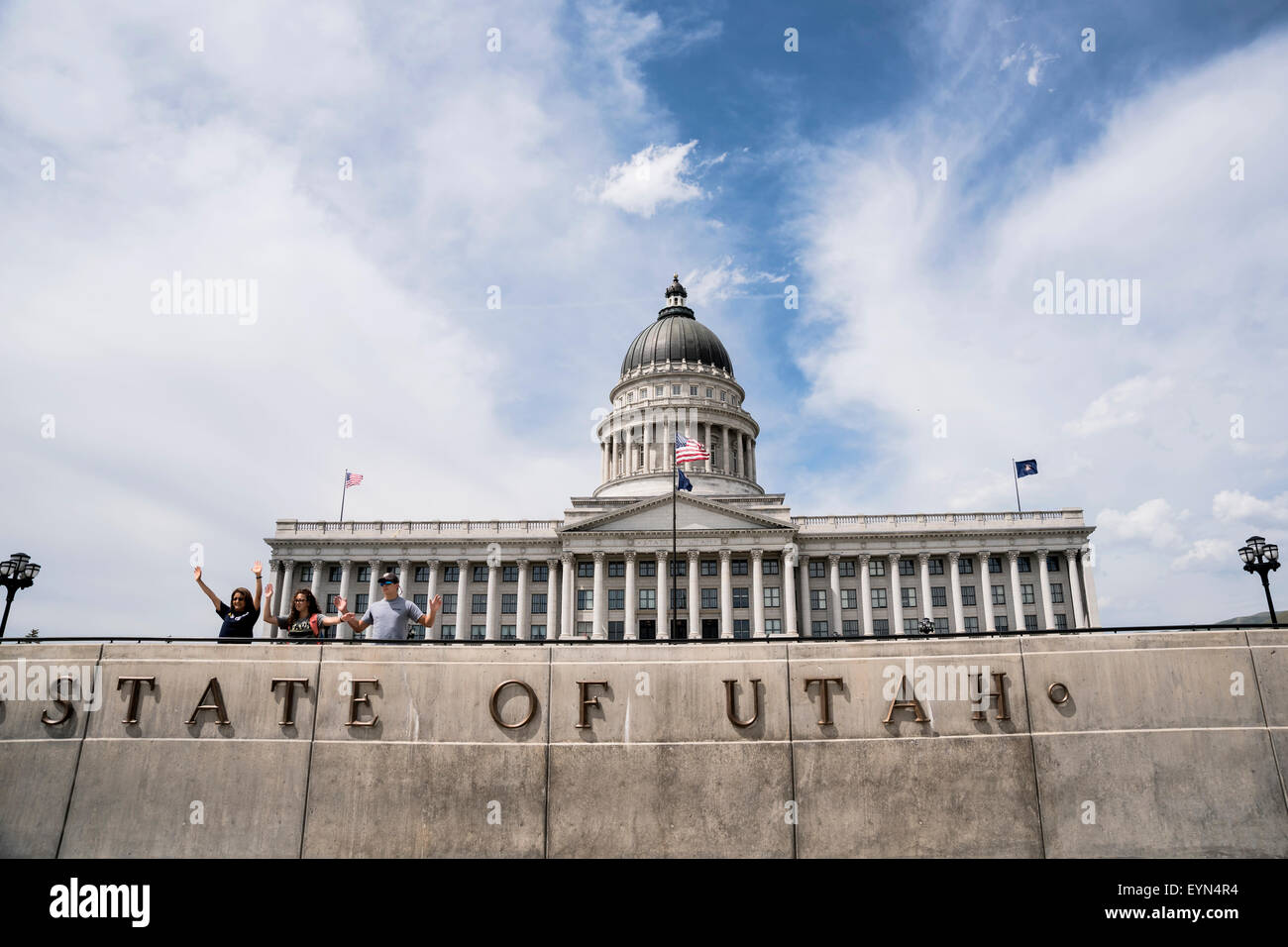Front view of Utah State Capitol, Salt Lake City, capital of Utah, USA ...