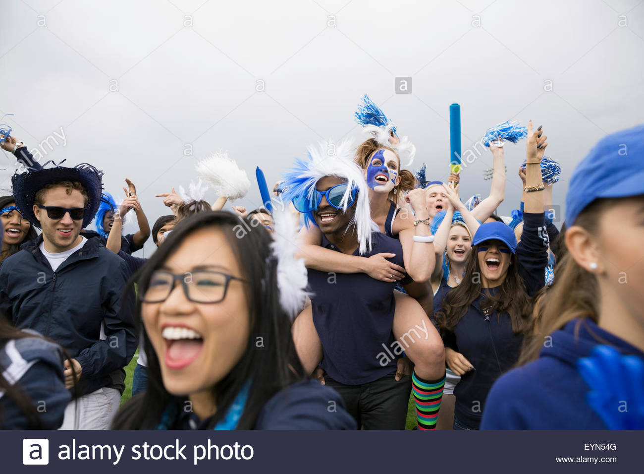 Celebrating in front of crowd hi-res stock photography and images - Alamy