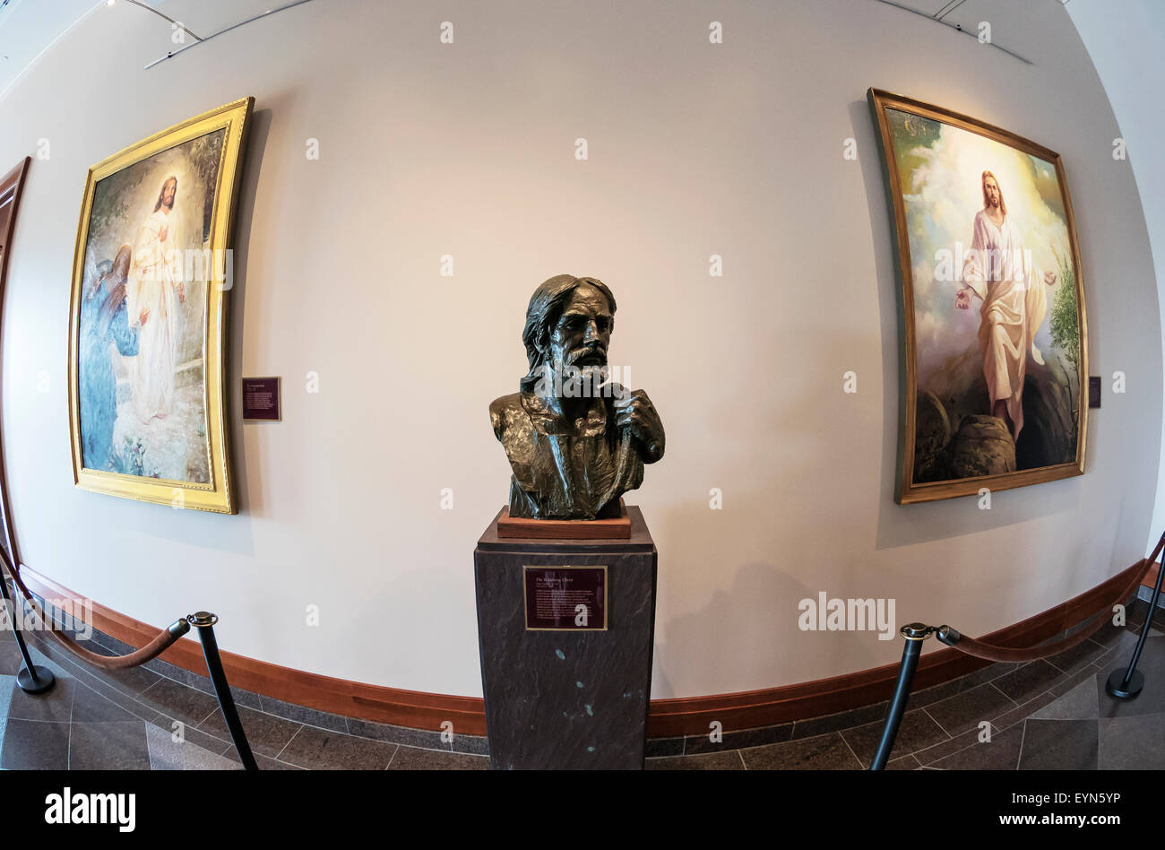 Decorated lobby of Conference Center with paintings and sculpture, Salt ...
