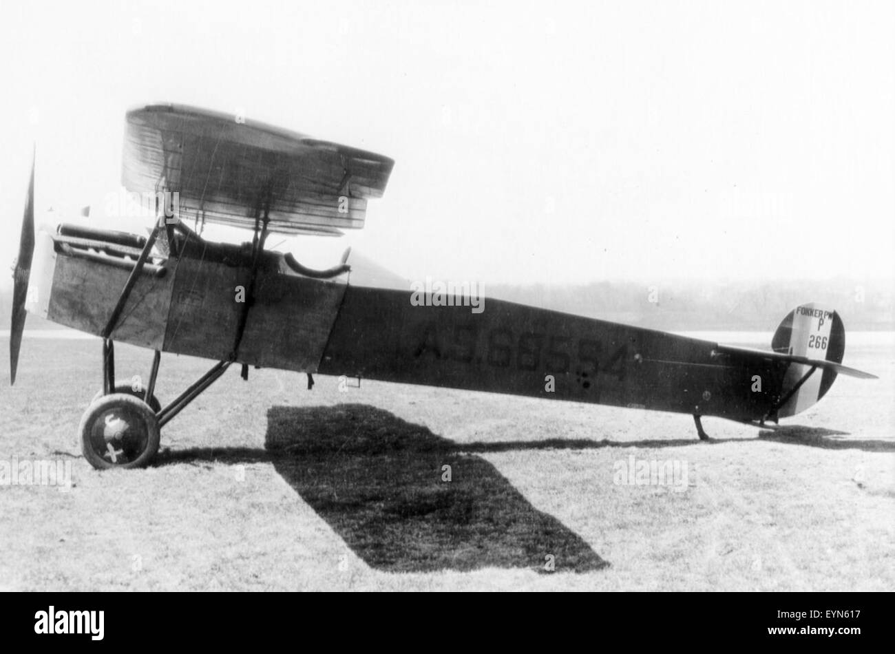 The Fokker PW-5, an early fighter aircraft designed in the 1920s, shown ...