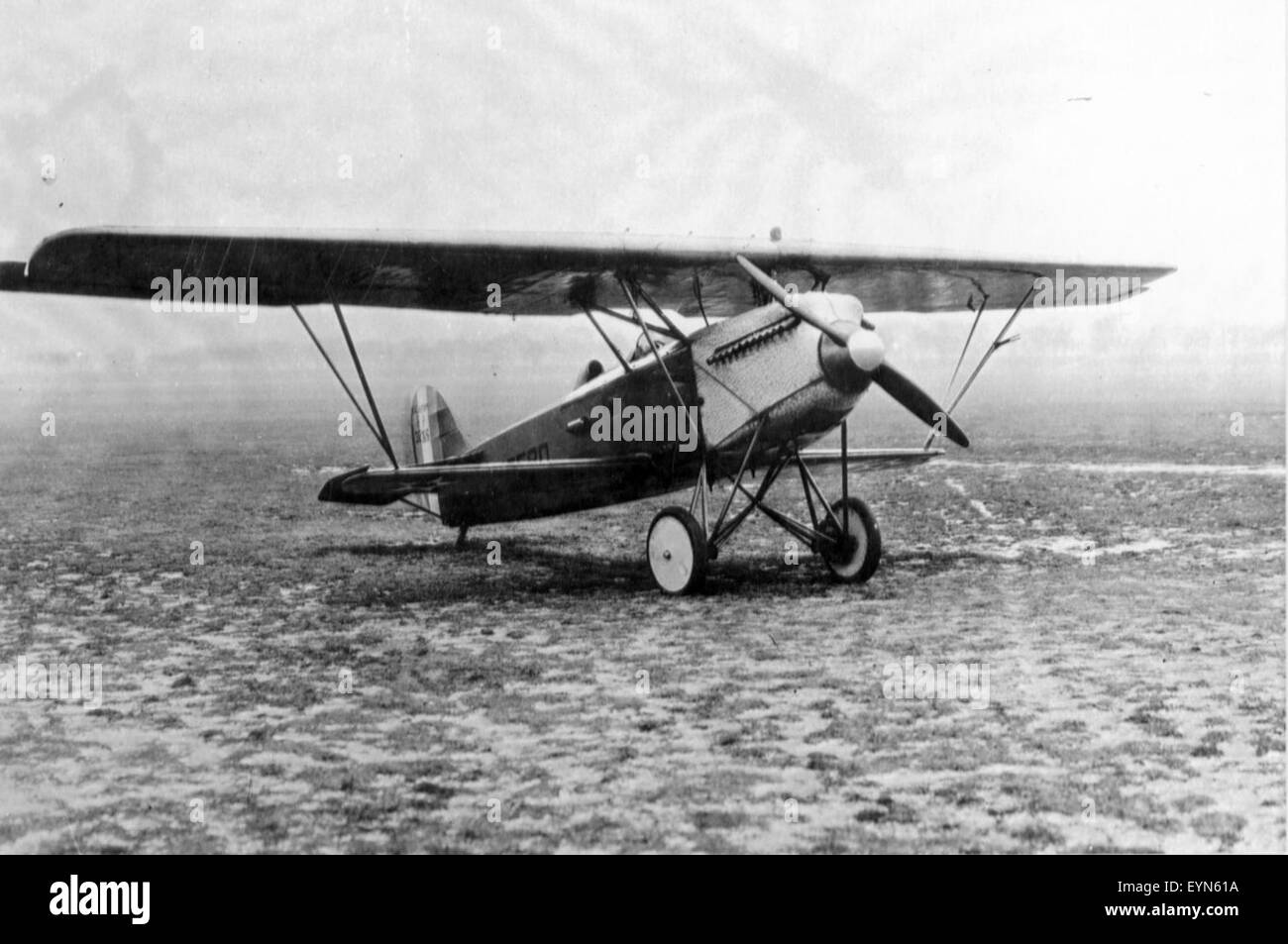 The Fokker PW-7, a 1924 fighter aircraft, shown at McCook Field. The PW ...