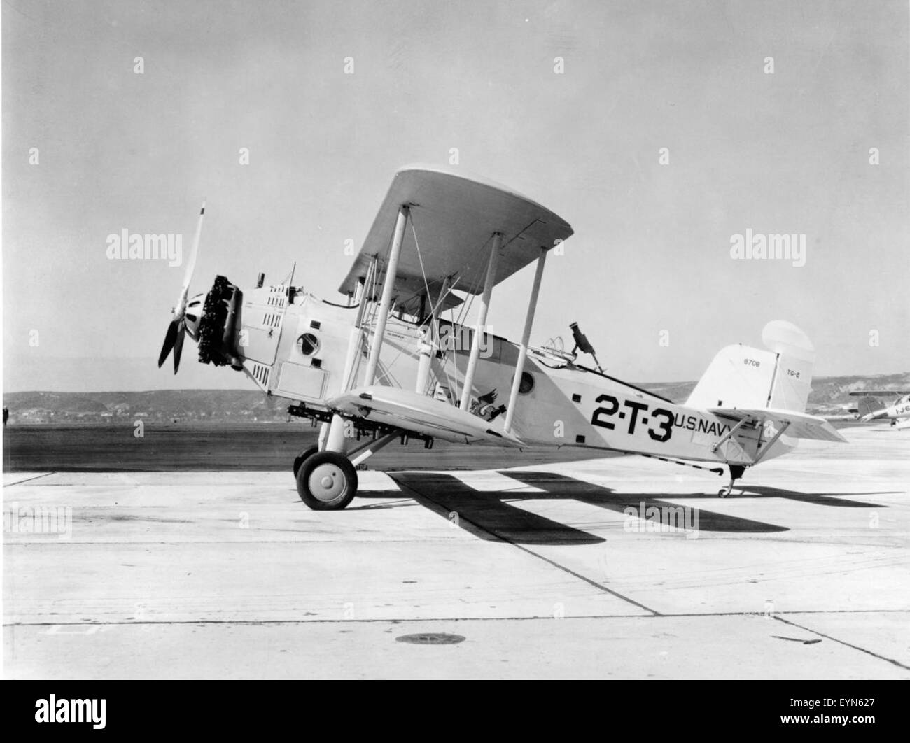 A Great Lakes TG-2, a biplane designed for military training, shown in ...