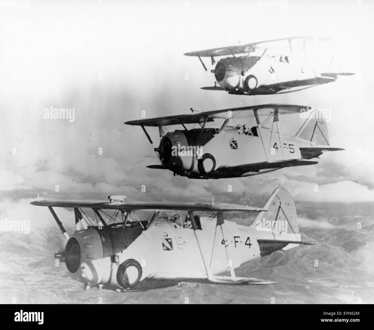Grumman F3F-1, a biplane fighter used by the U.S. Navy in the late ...
