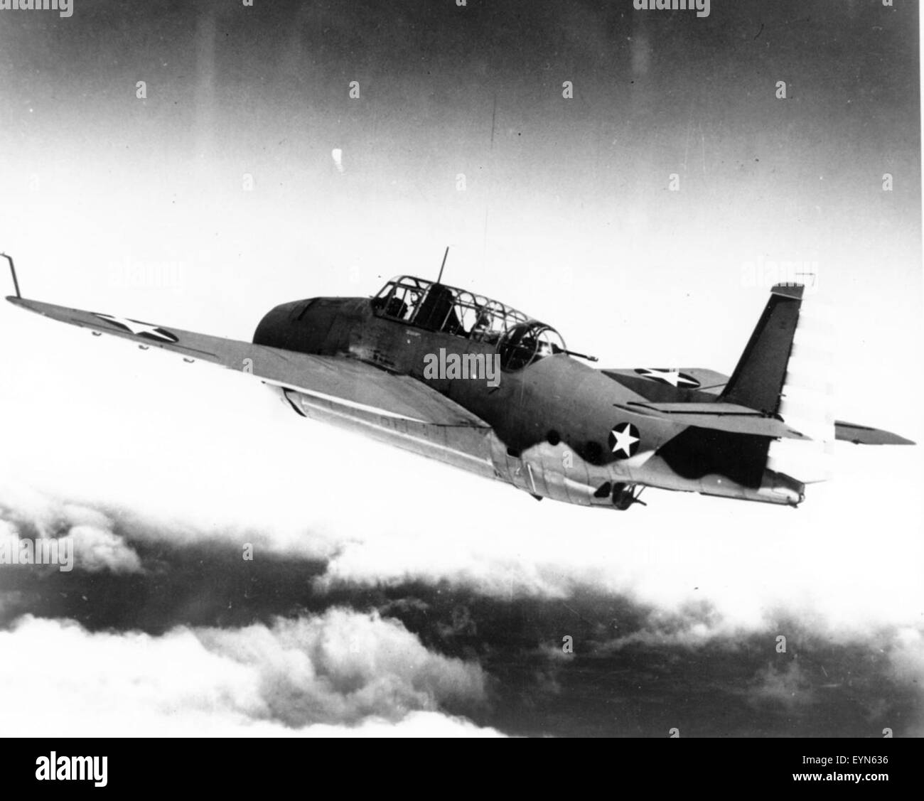 The Grumman TBF-1 Avenger, a carrier-based torpedo bomber used by the U ...