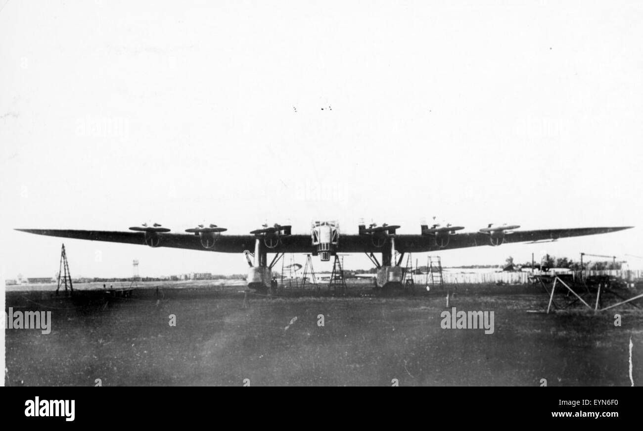 The Kalinin K-7, a Soviet experimental cargo aircraft designed in the ...