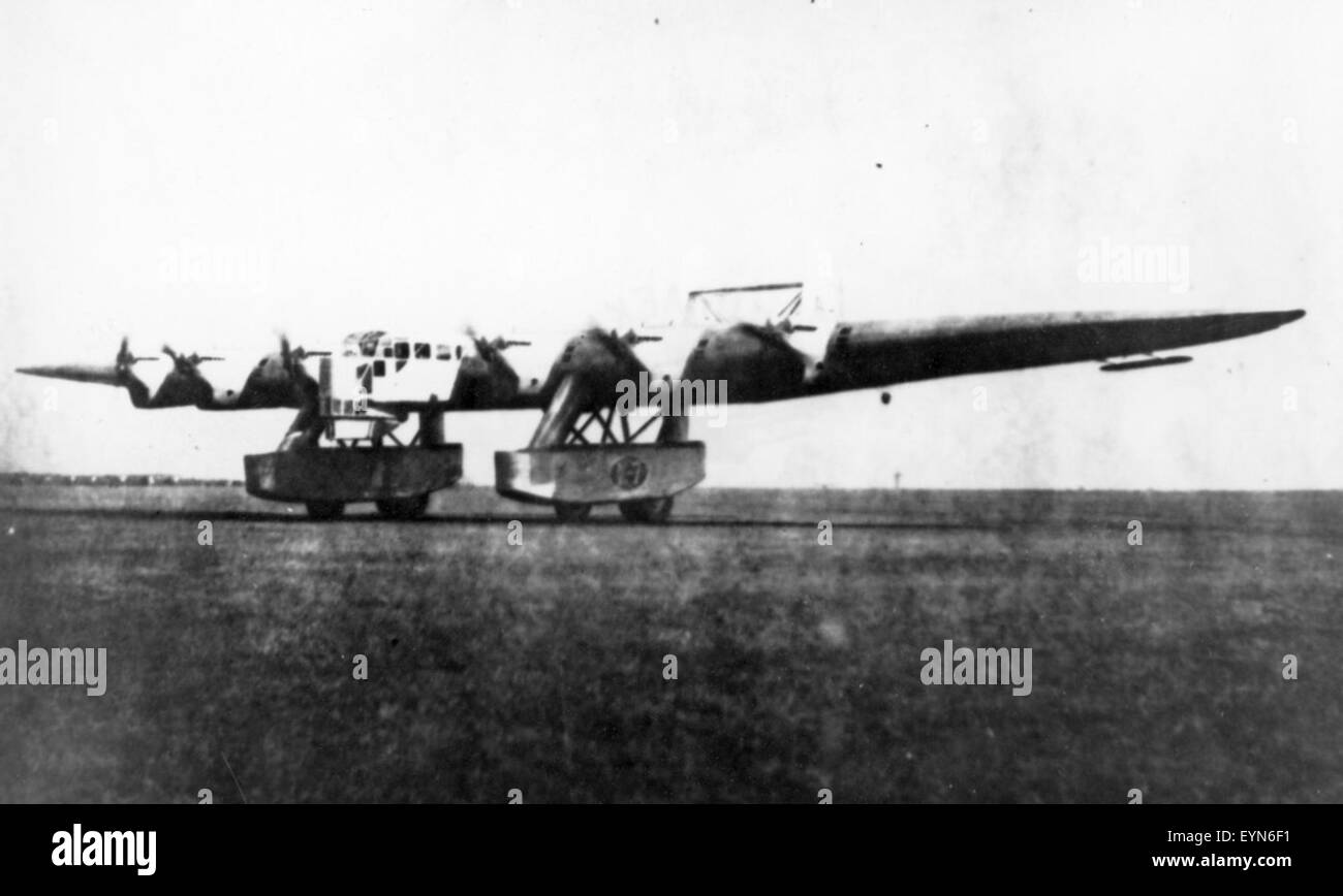 Kalinin K-7, a Soviet aircraft prototype, seen in a historical black ...