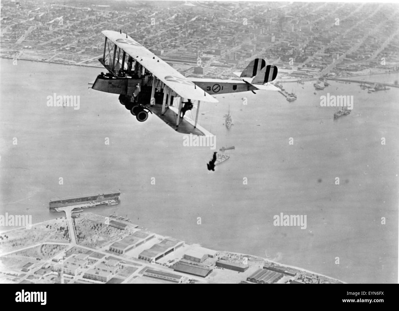 Us Navy Biplane Black and White Stock Photos & Images - Alamy