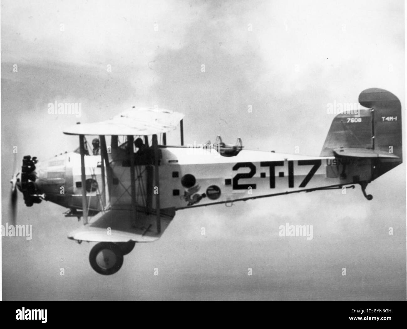 The Martin T4M-1, a biplane torpedo bomber used by the U.S. Navy during ...