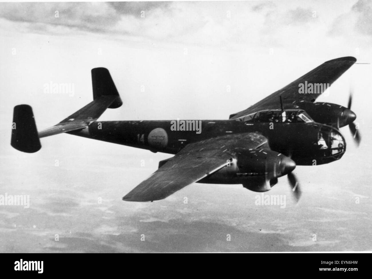 Saab 18B aircraft on display. The Saab 18B was a Swedish twin-engine ...