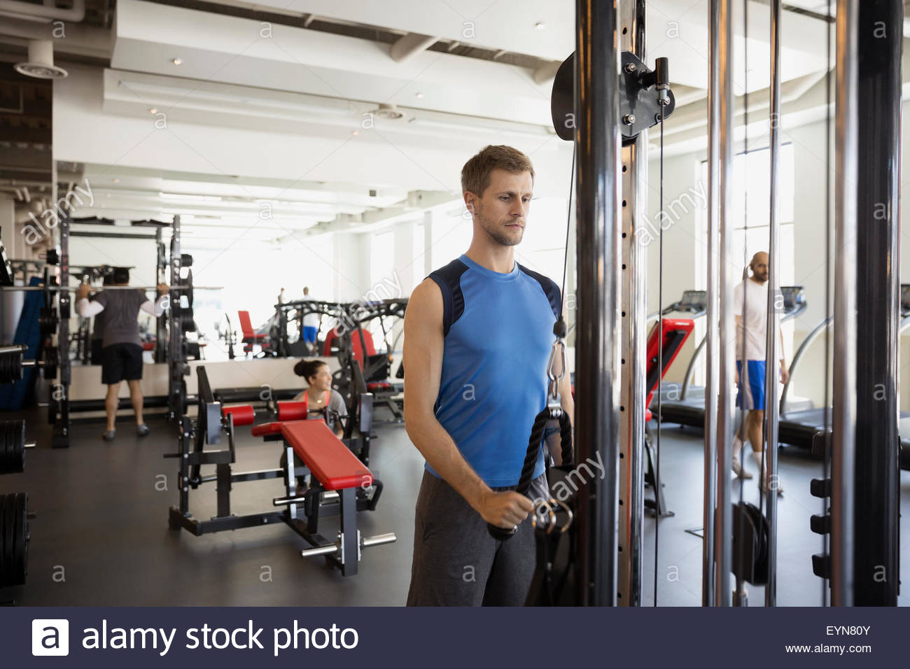Triceps rope pulldown hi-res stock photography and images - Alamy