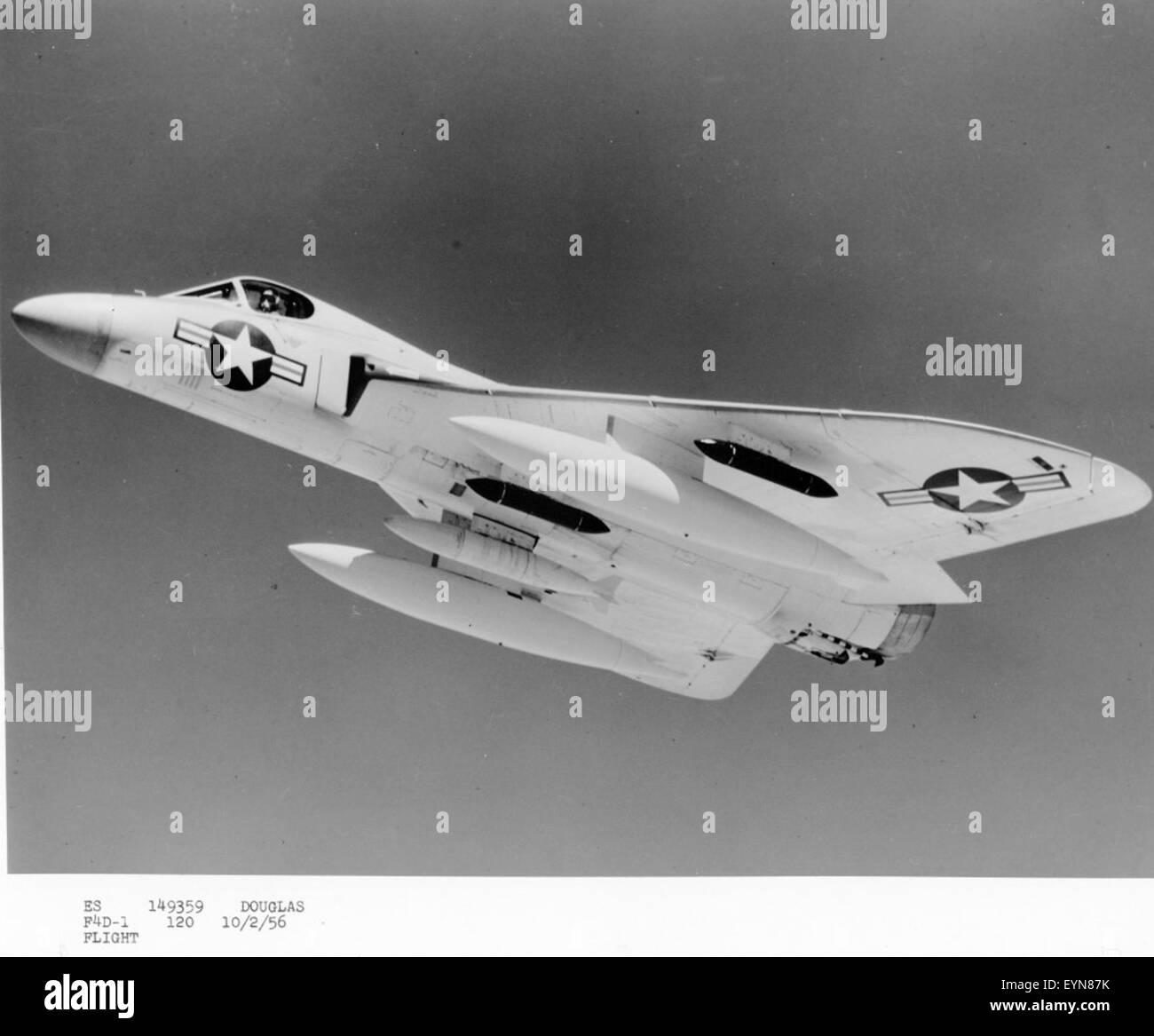 The Douglas F4D-1 Skyray, a U.S. Navy carrier-based fighter aircraft ...