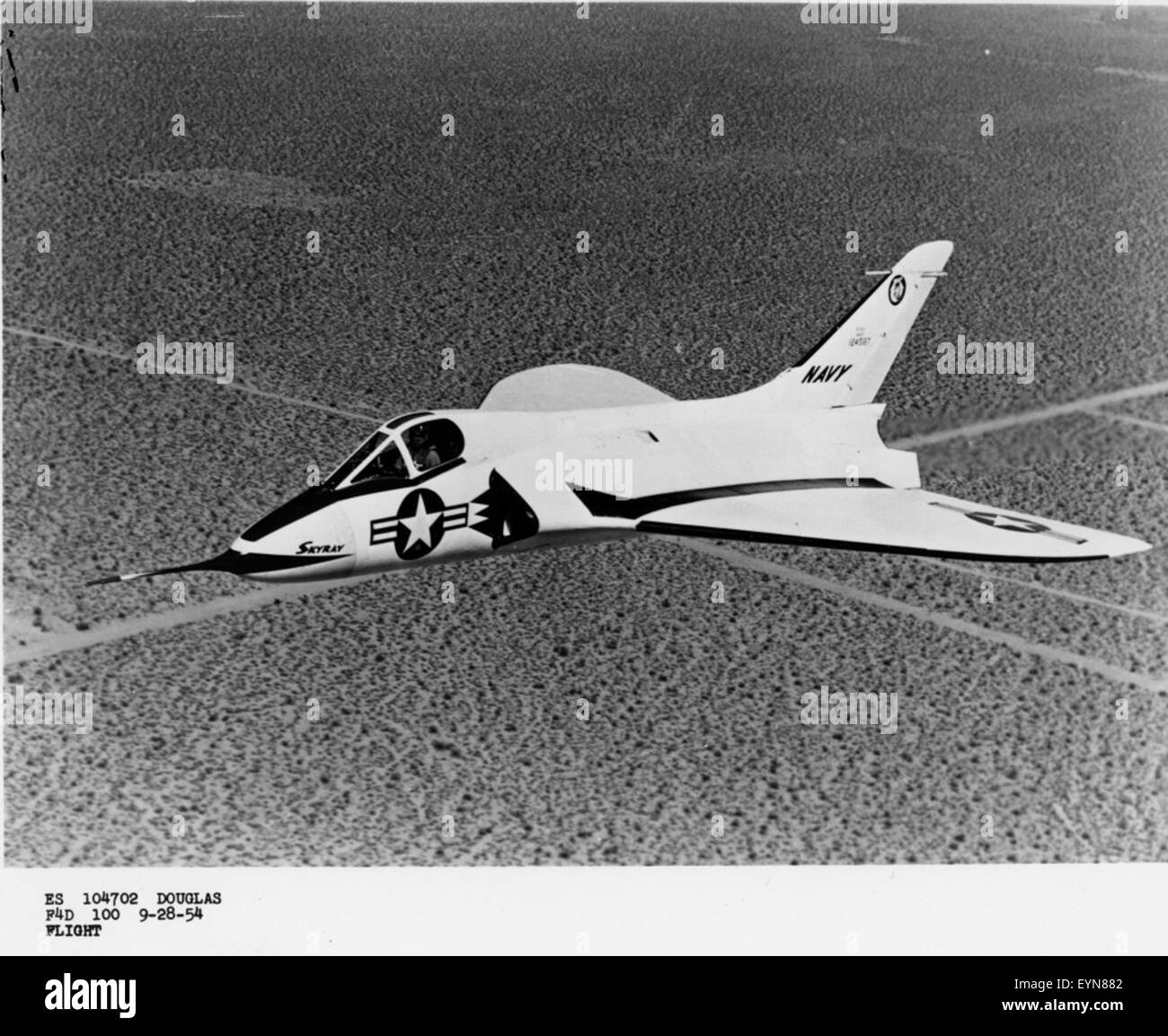 The Douglas XF4D-1, a prototype fighter aircraft developed by Douglas ...