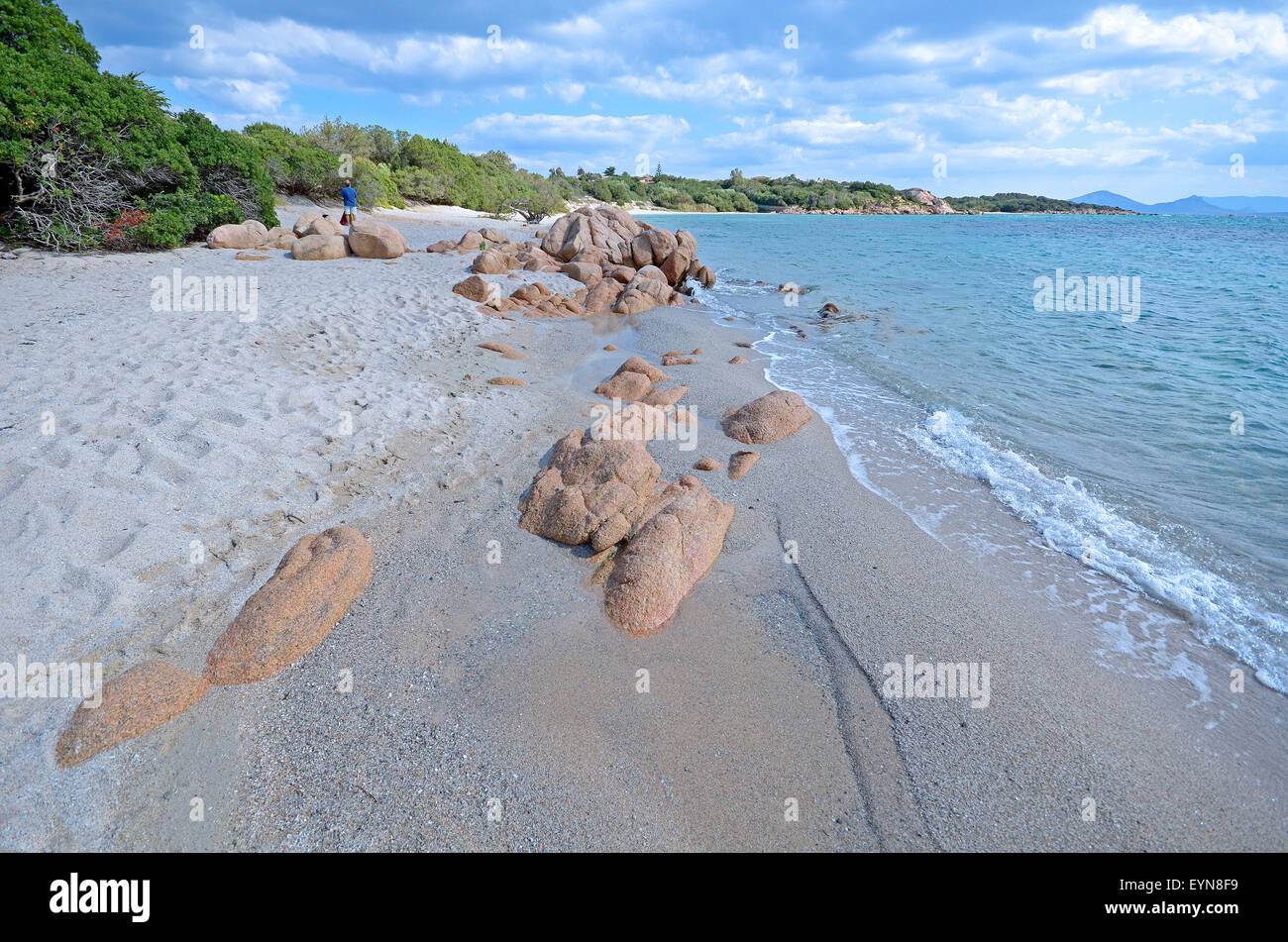 Costa Smeralda,Sardinia,Italy: rocks and sea of La Celvia Beach Stock ...