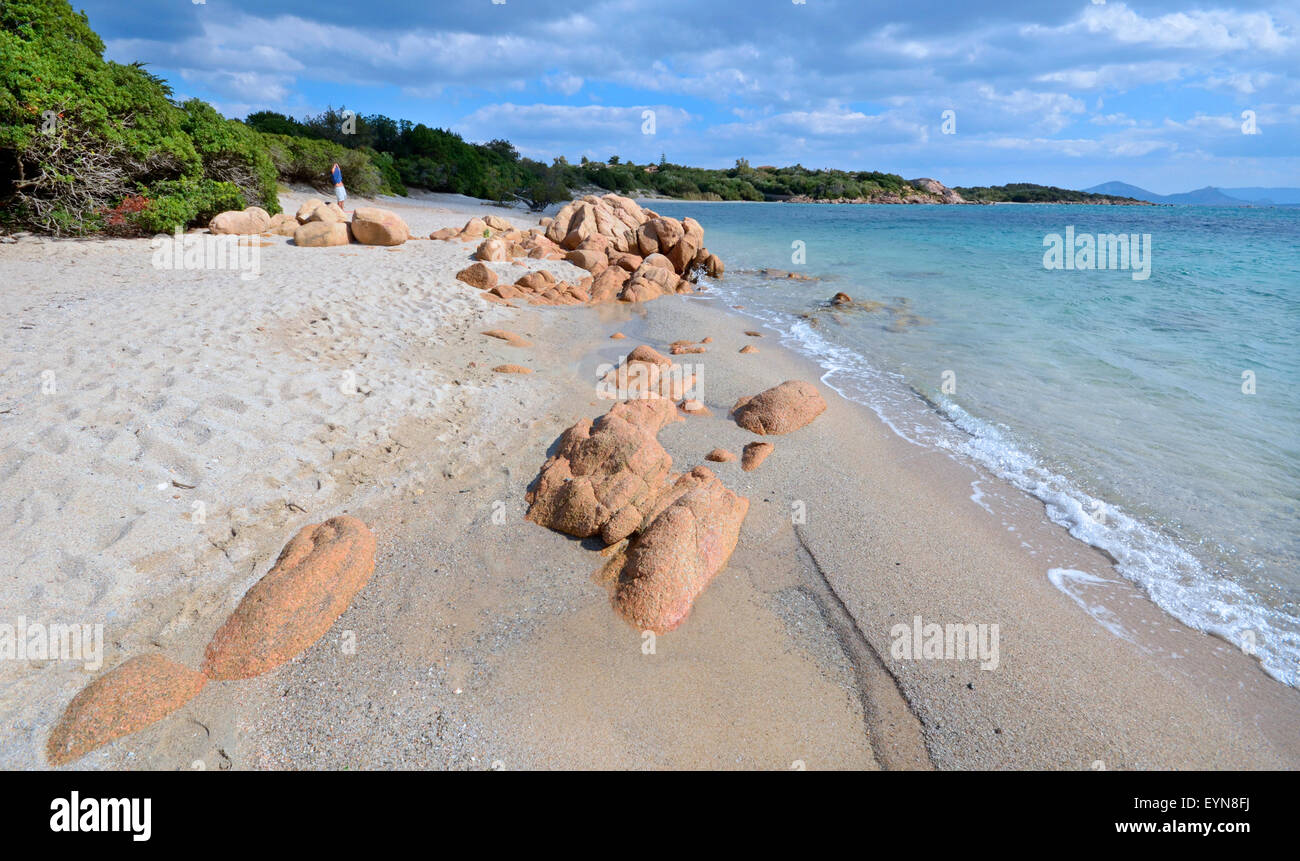 Costa Smeralda,Sardinia,Italy: rocks and sea of La Celvia Beach Stock ...