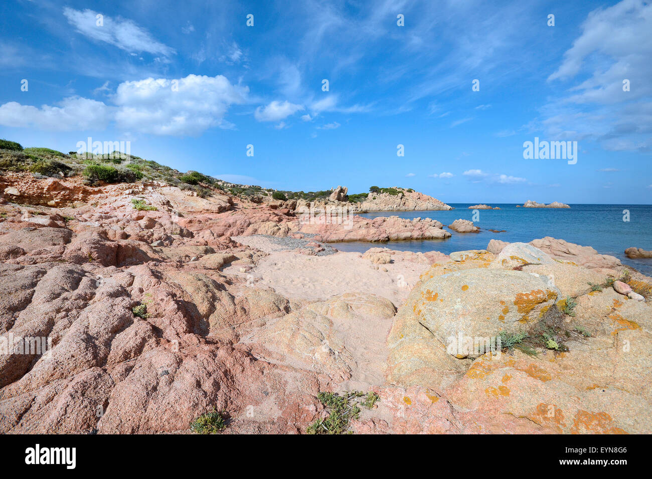 Sardinia,Italy: rocks and sea near Romazzino Beach:Poltu Liccia Stock ...
