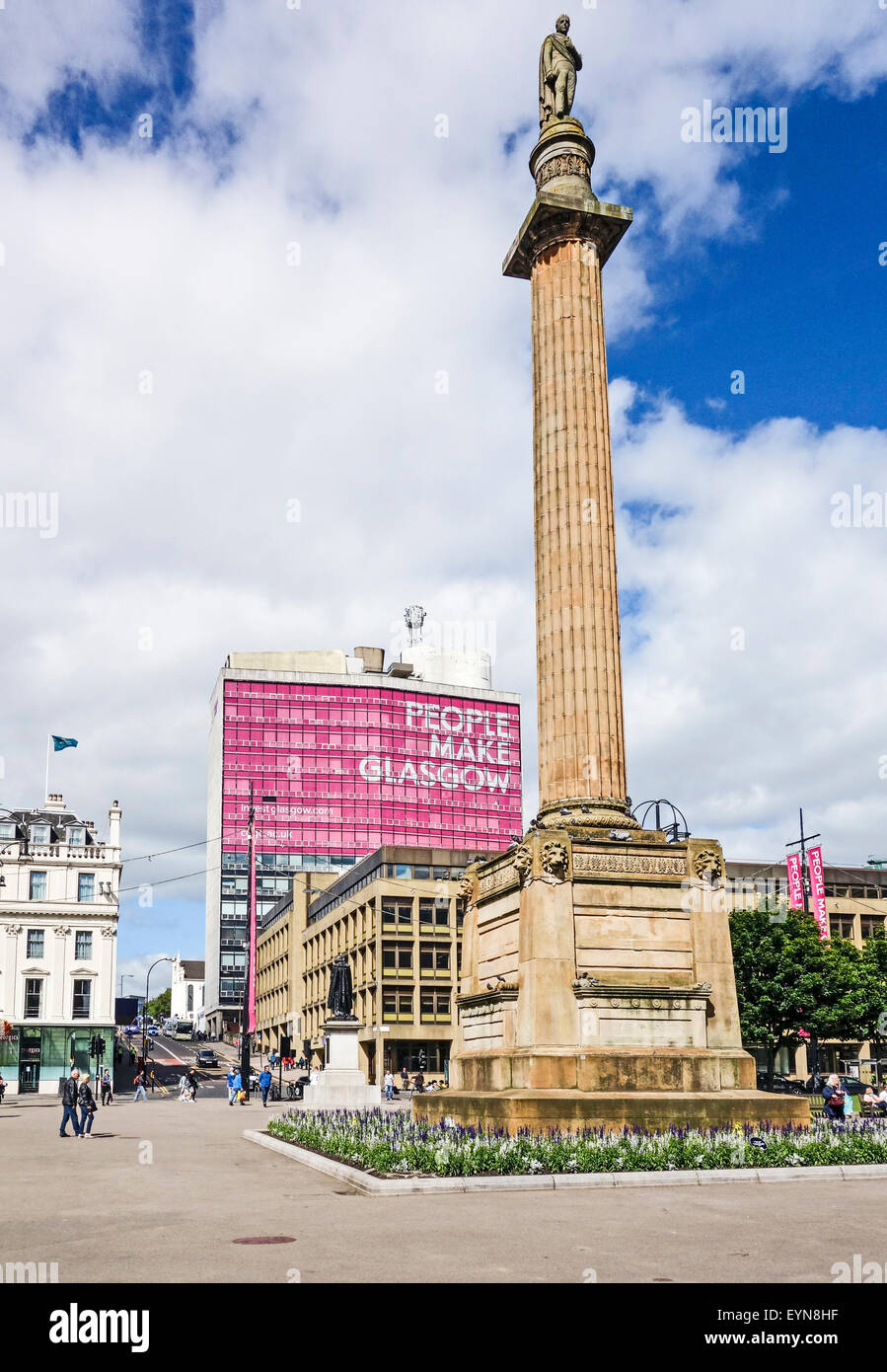 George Square in the centre of Glasgow Scotland with Sir Walter Scott's ...