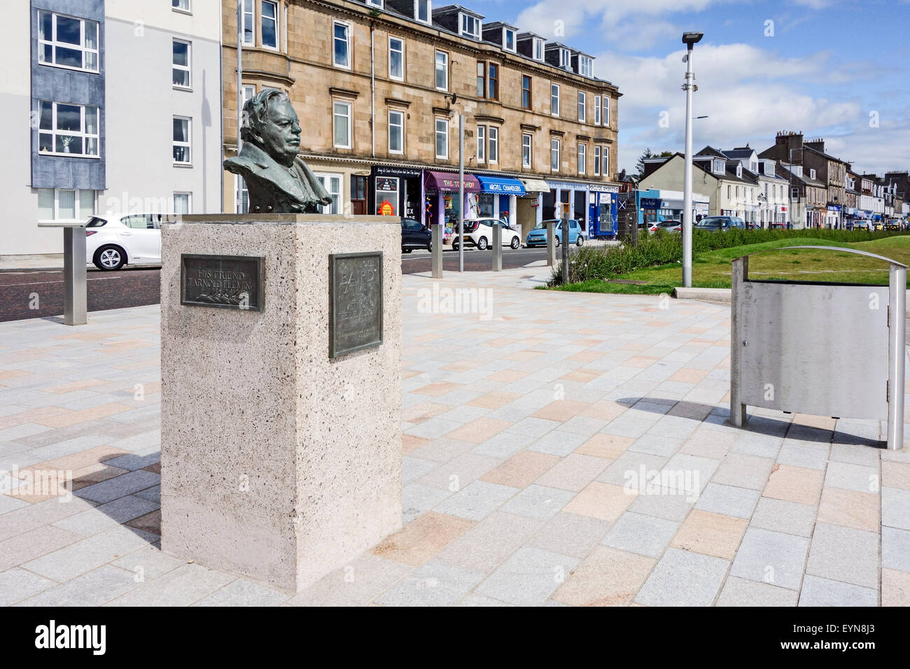 The Helensburgh sea front facing River Clyde in Argyll & Bute Scotland ...