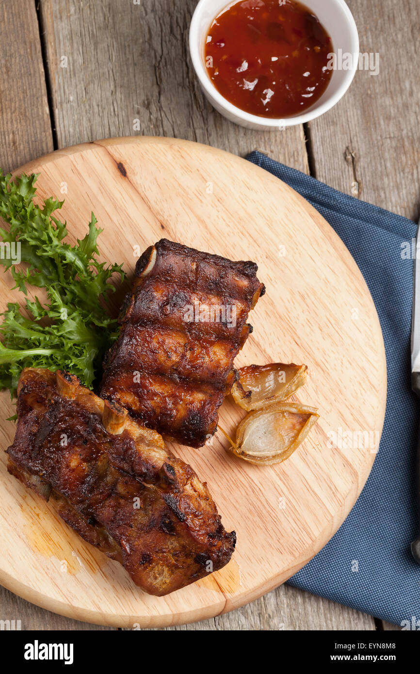 BBQ pork rib Stock Photo - Alamy