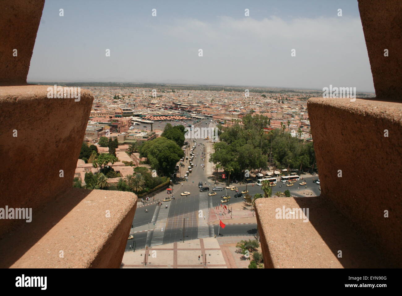 City view of Marrakech, Morocco, Aerial view of Marrakesh skyline Stock ...