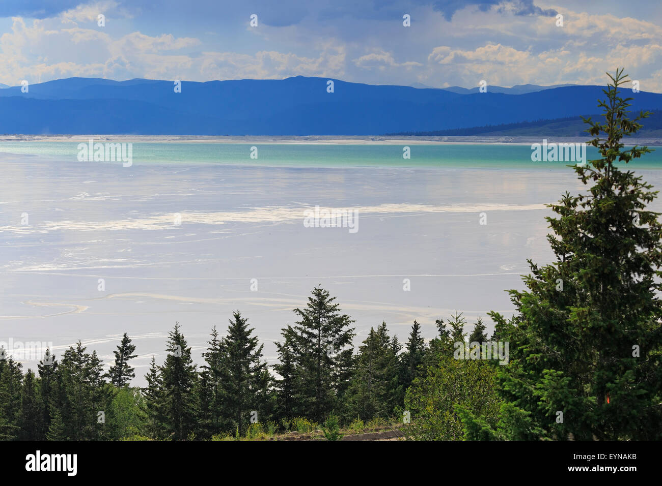 Tailings impoundment, Highland Valley copper mine, Logan Lake, British ...