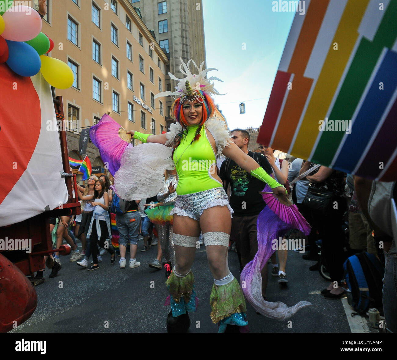 Stockholm, Sweden. 1st Aug, 2015. People take part in the Stockholm ...