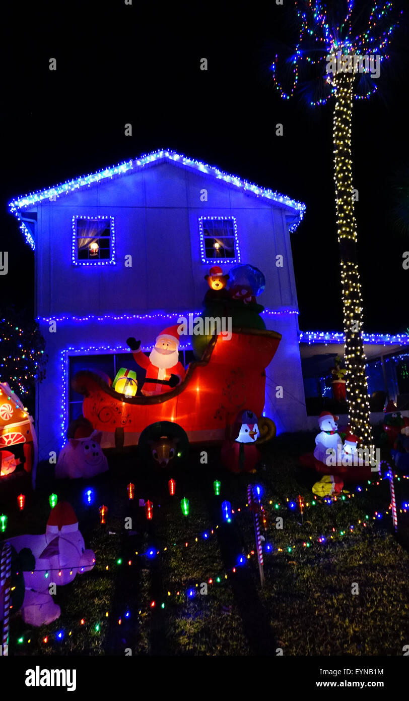 Christmas ornaments, Christmas lights, Christmas display, Santa Claus ...