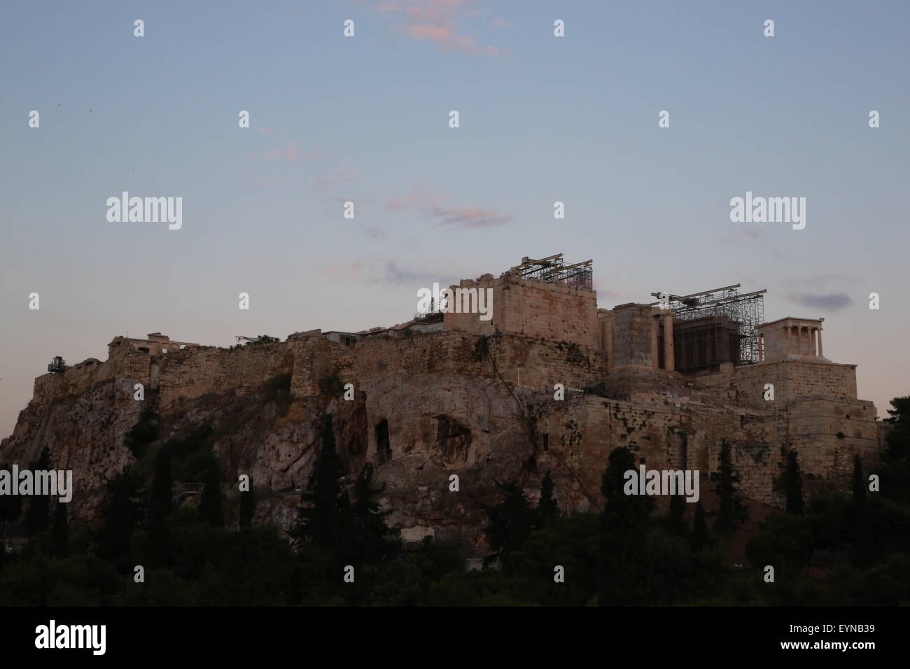 Parthenon, Acropolis monuments in Athens Greece Stock Photo - Alamy