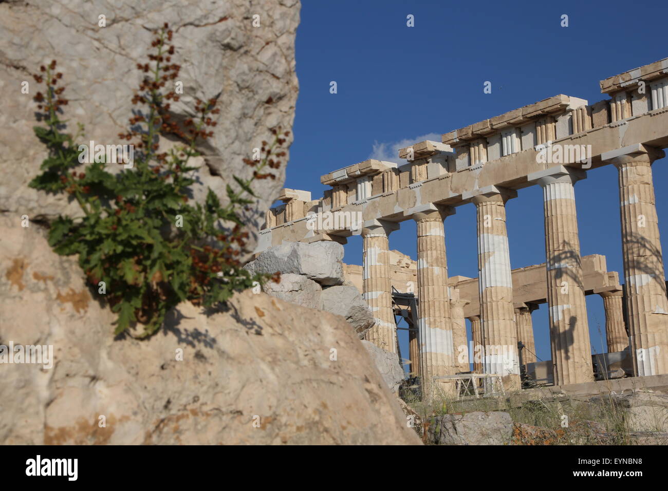 Parthenon, Acropolis monuments in Athens Greece Stock Photo - Alamy
