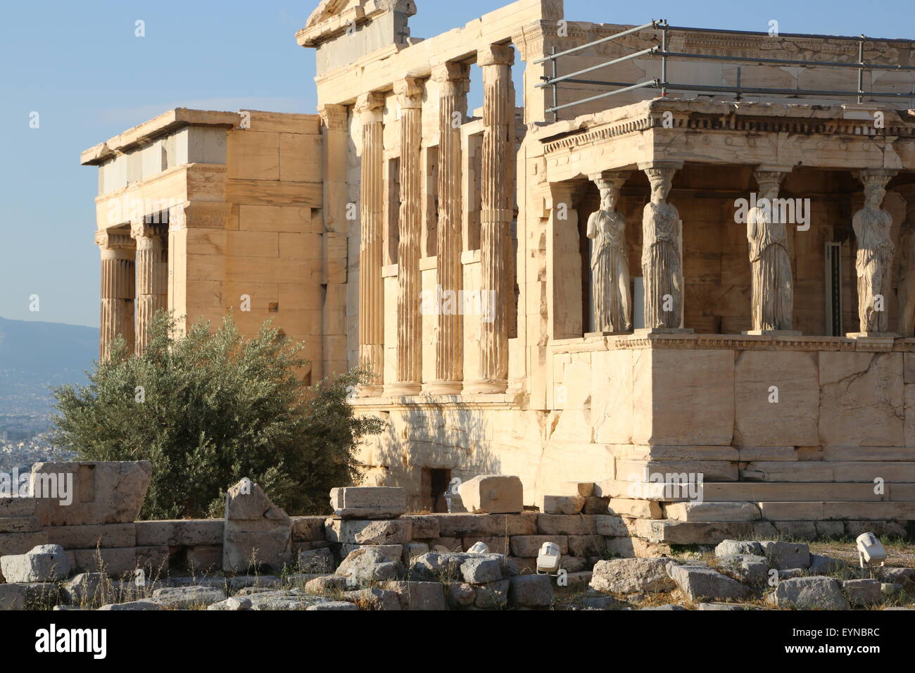 Erechtheion, Acropolis monuments in Athens Greece Stock Photo - Alamy