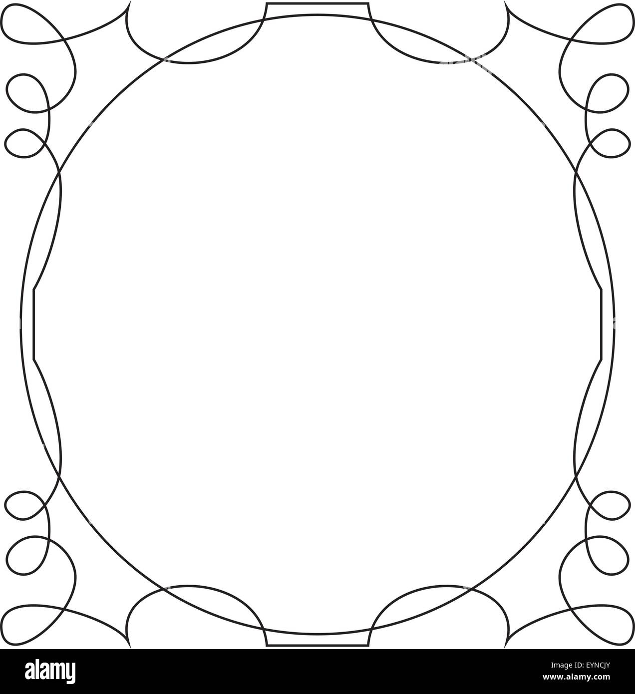 vector delicate frame on a white background Stock Vector Image & Art ...