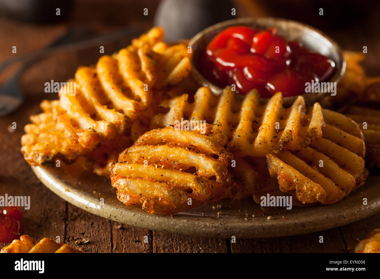Waffle french fry hi-res stock photography and images - Alamy