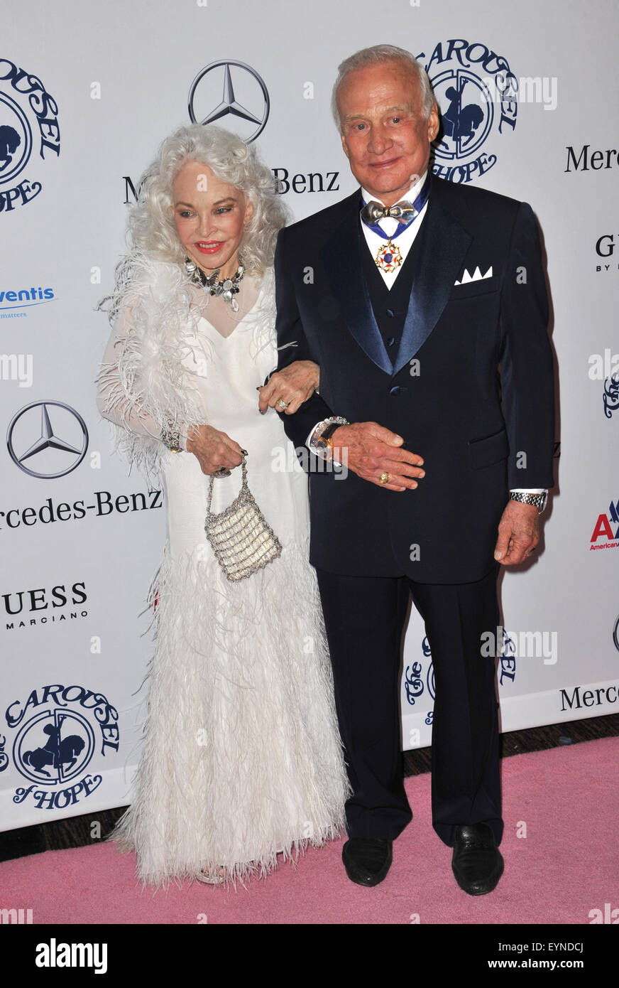 LOS ANGELES, CA - OCTOBER 23, 2010: Edwin Buzz Aldrin & wife Lois ...