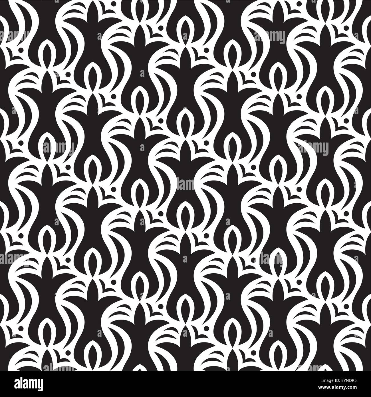 Vector seamless wallpaper in retro style with black pattern Stock ...