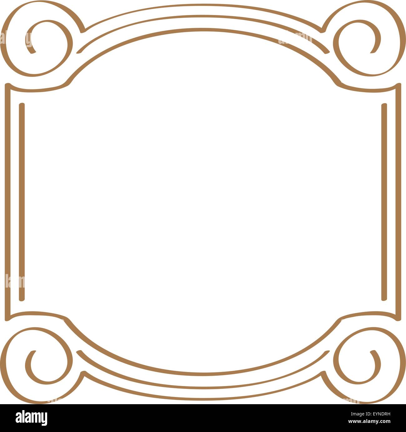 Vector brown square simple frame for design Stock Vector Image & Art ...